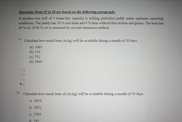 Solved Questions from 19 ﻿to 20 ﻿are based on the following | Chegg.com