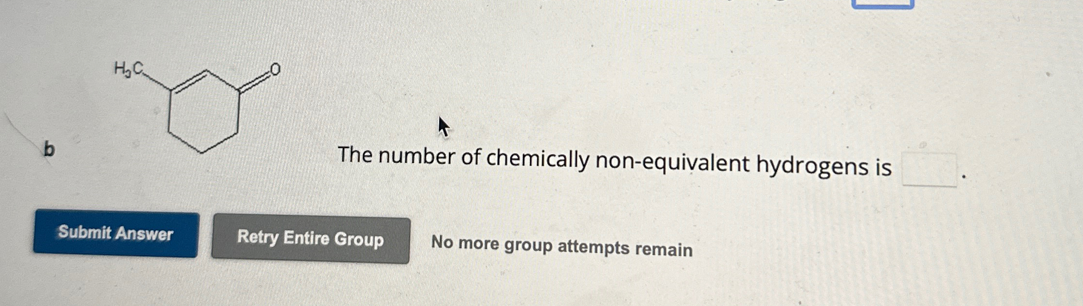 Solved b The number of chemically non-equivalent hydrogens | Chegg.com