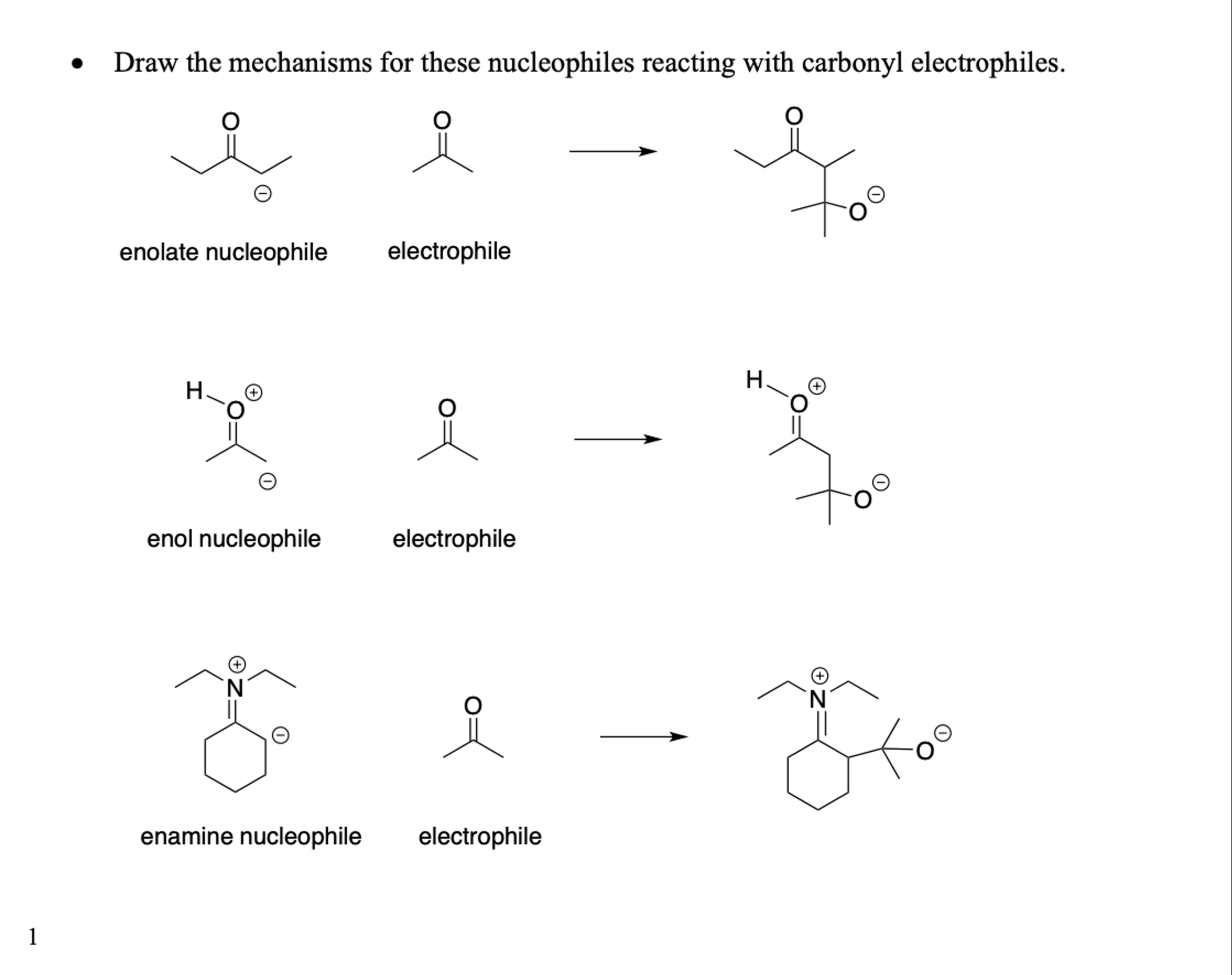 Solved Draw the mechanisms for these nucleophiles reacting | Chegg.com