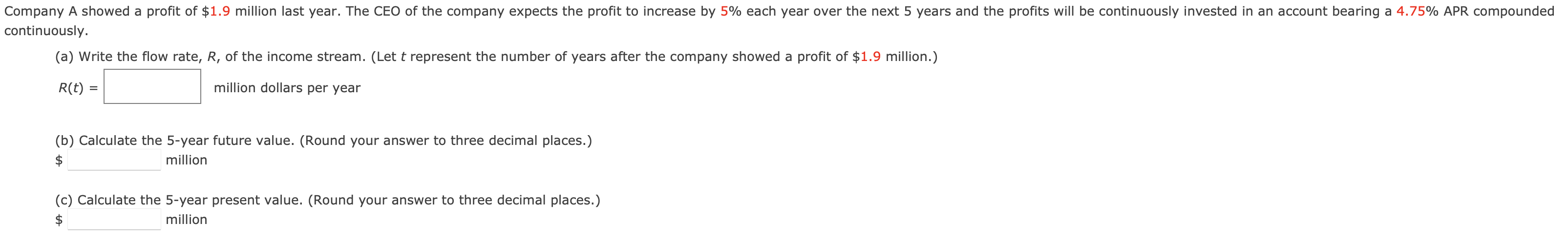 Solved continuously.(a) ﻿Write the flow rate, R, ﻿of the | Chegg.com