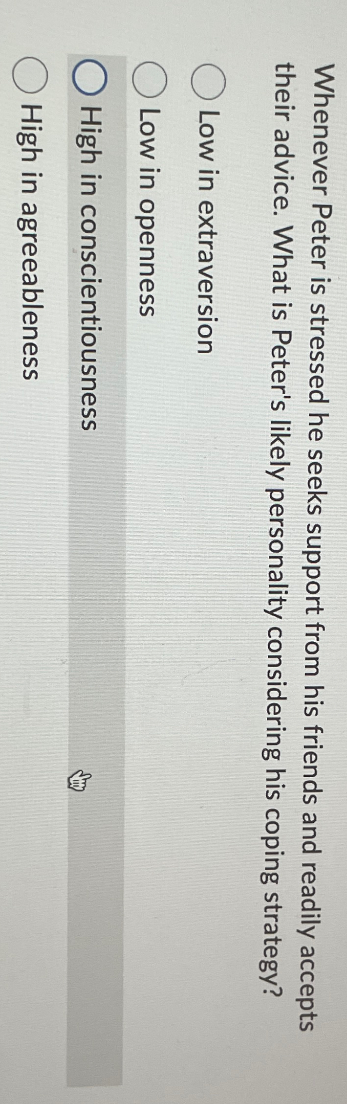 Solved Whenever Peter is stressed he seeks support from his | Chegg.com