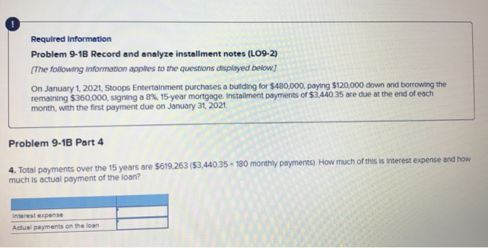 Solved Required Information Problem 9-1B Record and analyze | Chegg.com