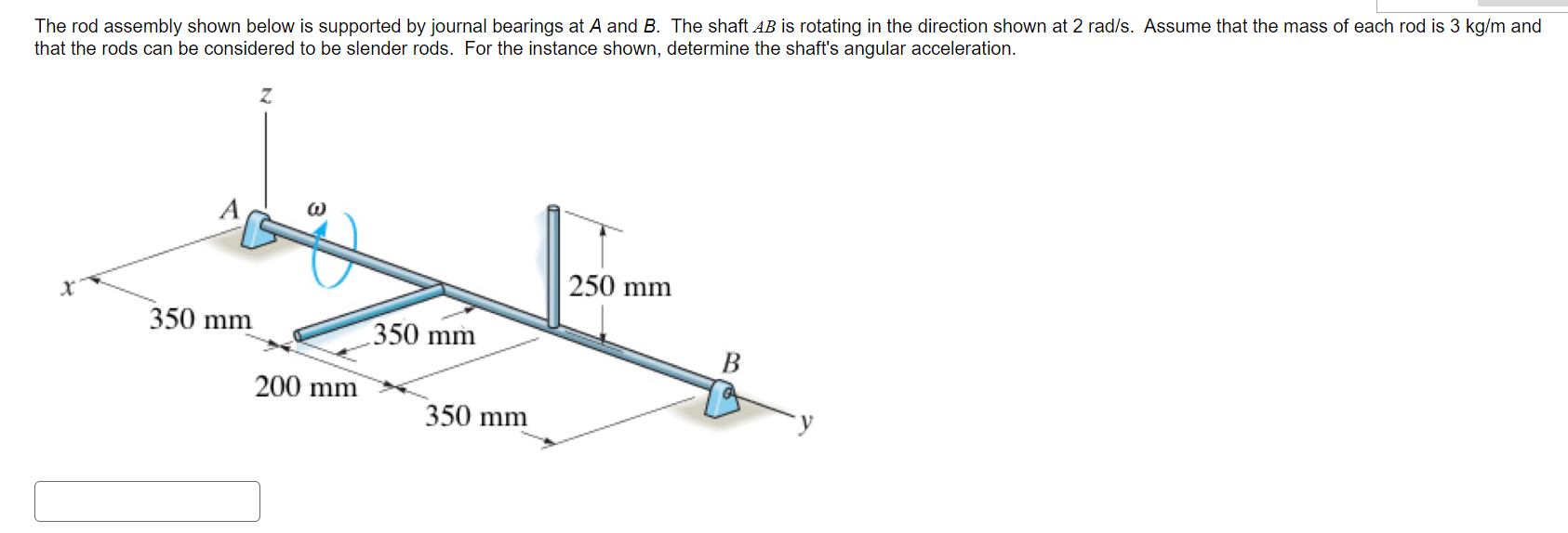 Solved The rod assembly shown below is supported by journal | Chegg.com