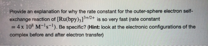 Solved Provide an explanation for why the rate constant for | Chegg.com