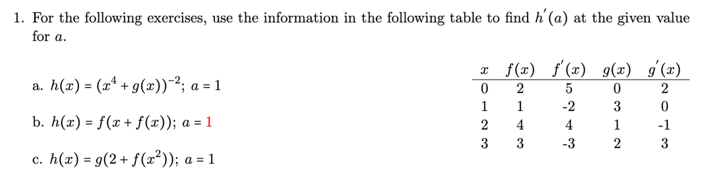 Solved For the following exercises, use the information in | Chegg.com Solved For the following exercises, use the information in | Chegg.com