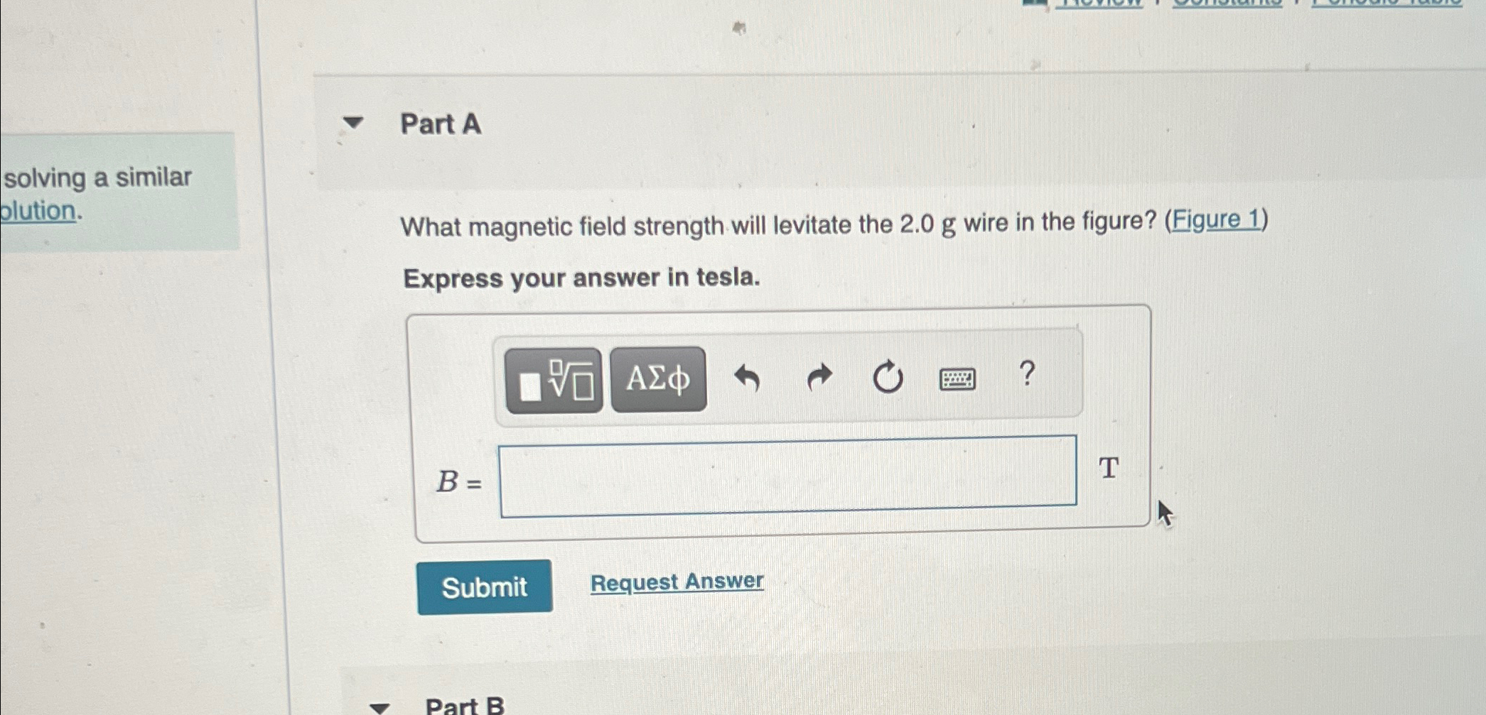 Solved Part Asolving a similar olution.What magnetic field | Chegg.com