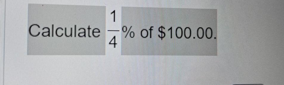 Solved Calculate 14% ﻿of $100.00 | Chegg.com
