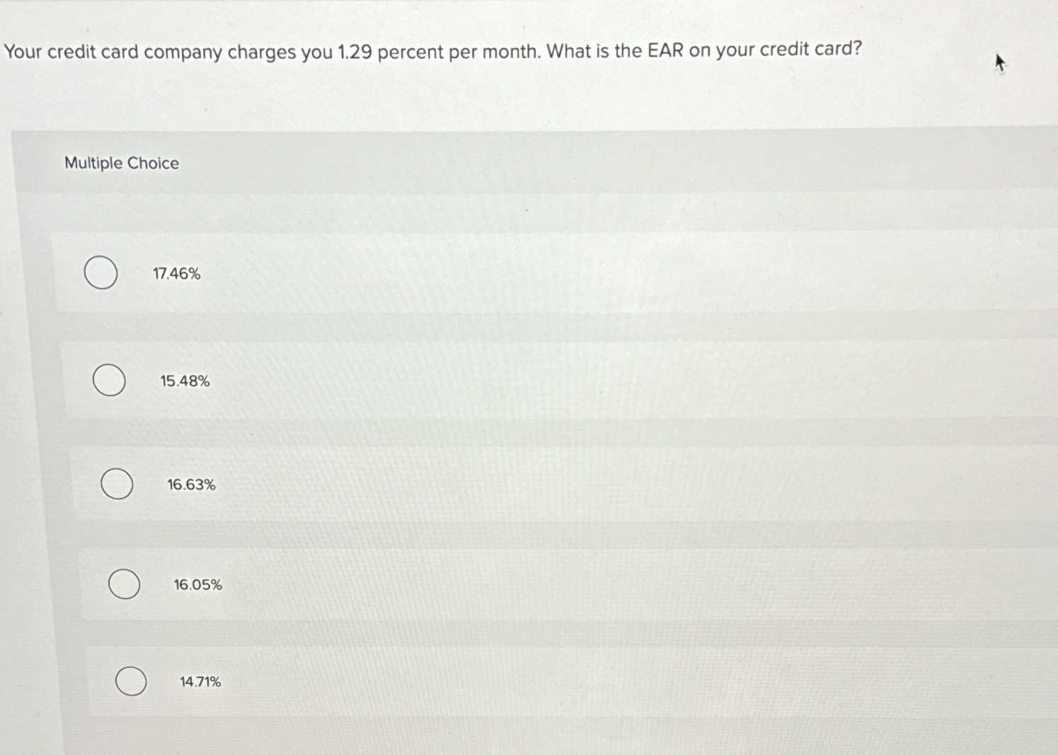 Solved Your credit card company charges you 1.29 ﻿percent | Chegg.com