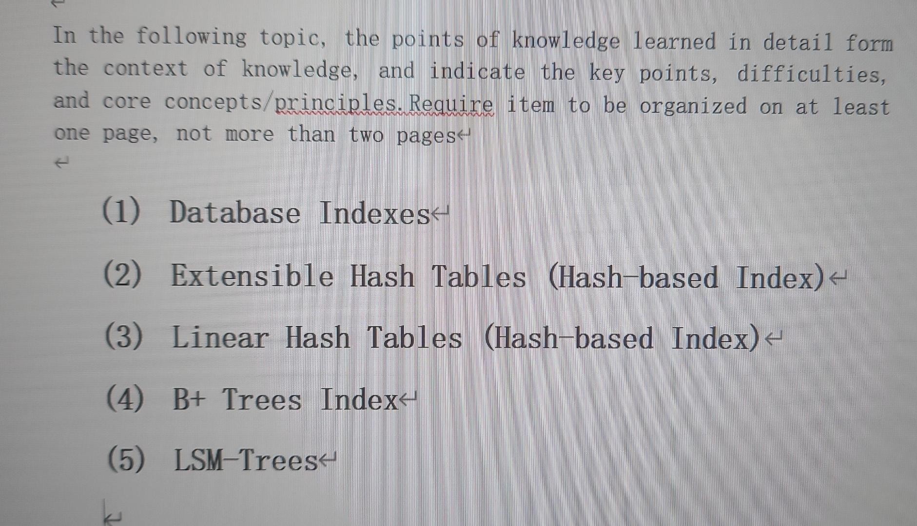 Solved In the following topic, the points of knowledge | Chegg.com