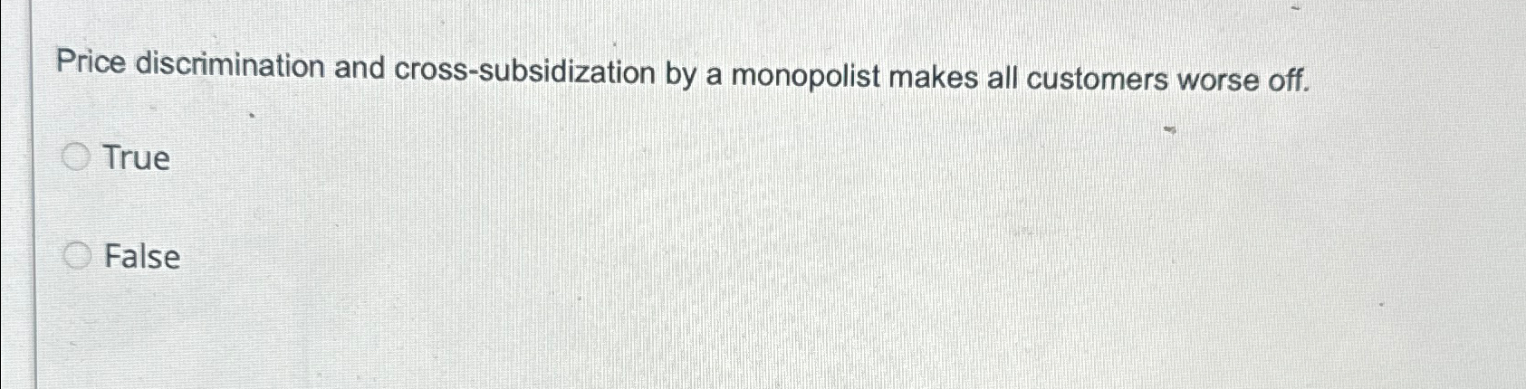 Solved Price discrimination and cross-subsidization by a | Chegg.com