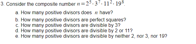 Solved Consider the composite number n=25*37*112*198.a. ﻿How | Chegg.com