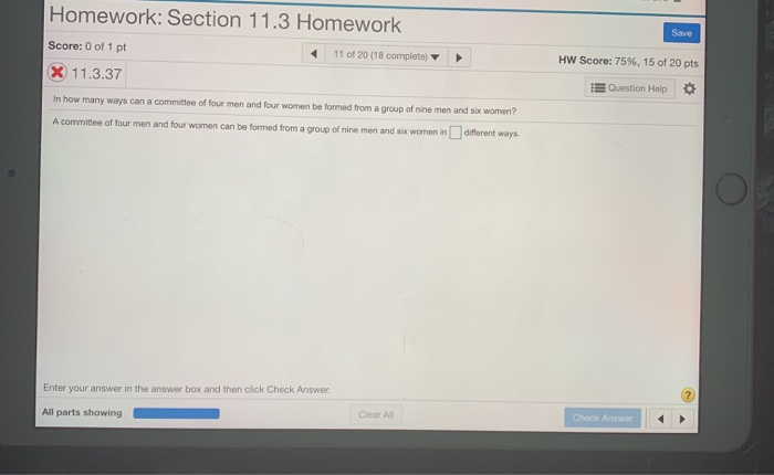 Solved Save Homework Section 11 3 Homework Score 0 Of 1 Pt