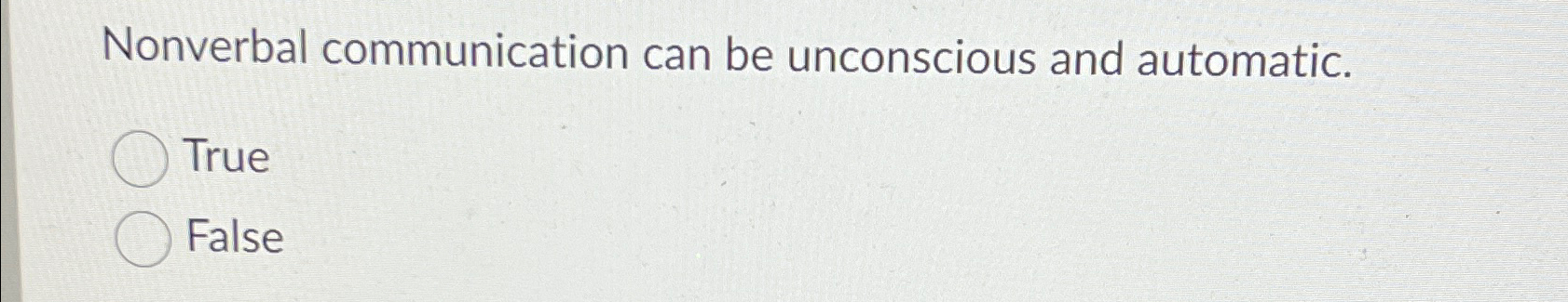 Solved Nonverbal communication can be unconscious and | Chegg.com