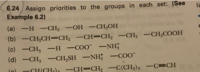 Solved 6.24 Assign priorities to the groups in each set: | Chegg.com