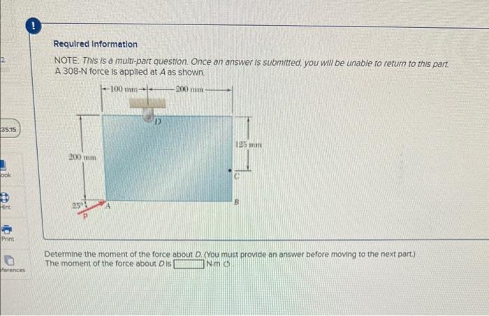 Solved Required Information NOTE: This is a multi-part | Chegg.com
