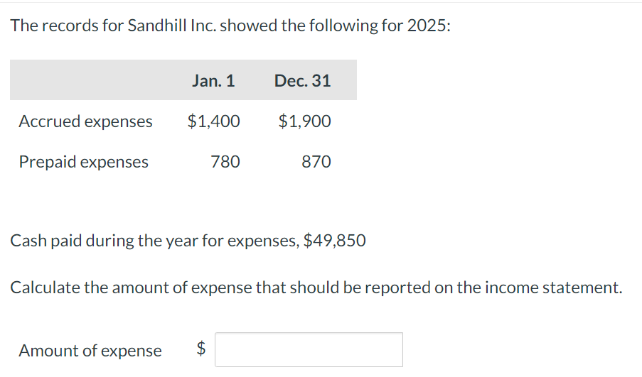 Solved For problem #1, ﻿what is the amount of expense and | Chegg.com