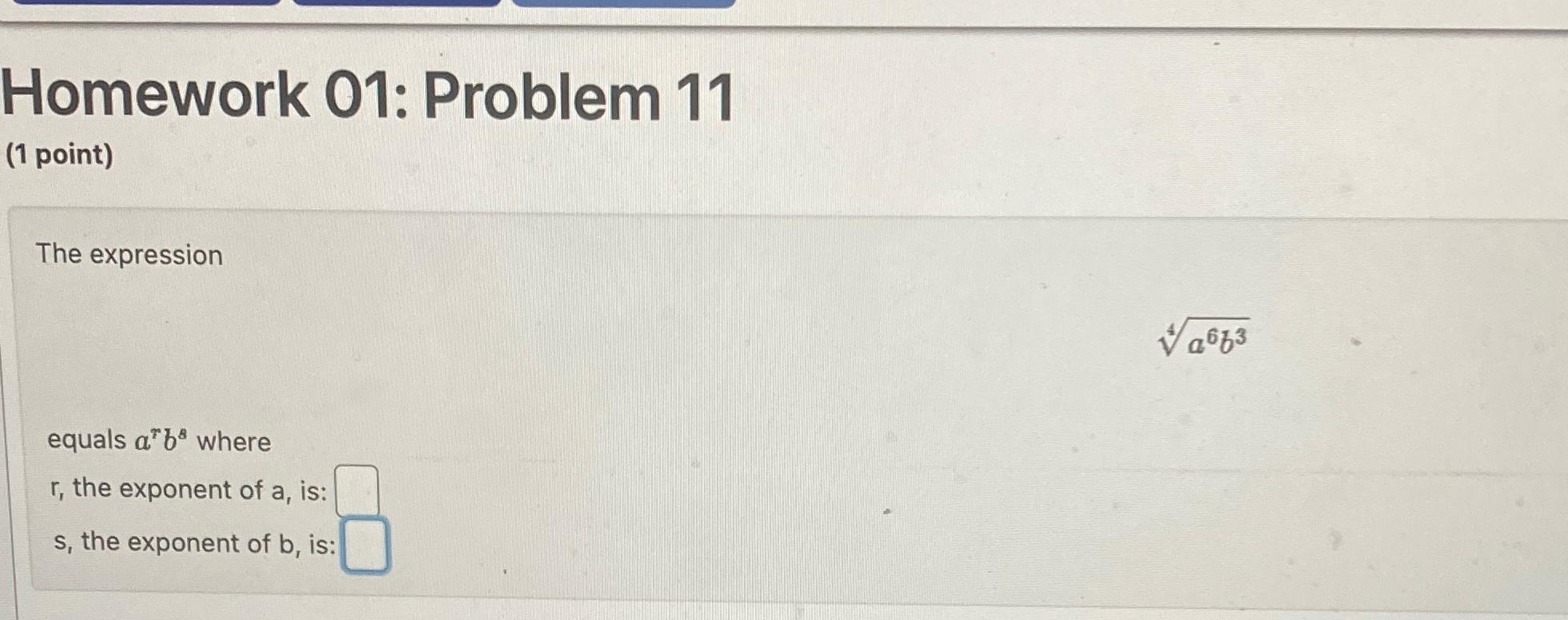 Solved Homework 01: Problem 11(1 ﻿point)The | Chegg.com