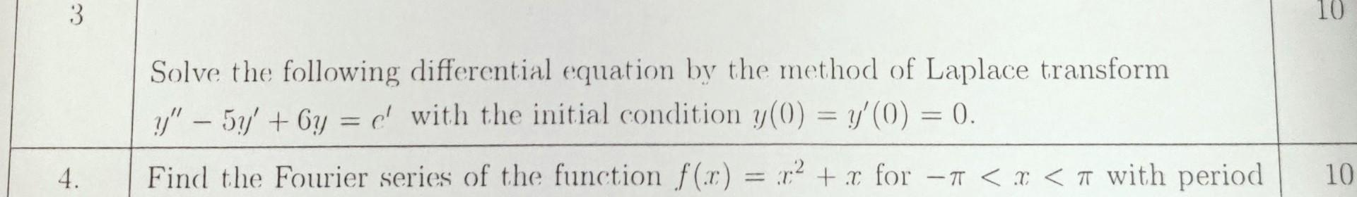 Solved \begin{tabular}{|l|l|} & Solve the following | Chegg.com