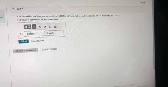 Solved You ate designing a rotating instar Fyohed that will | Chegg.com