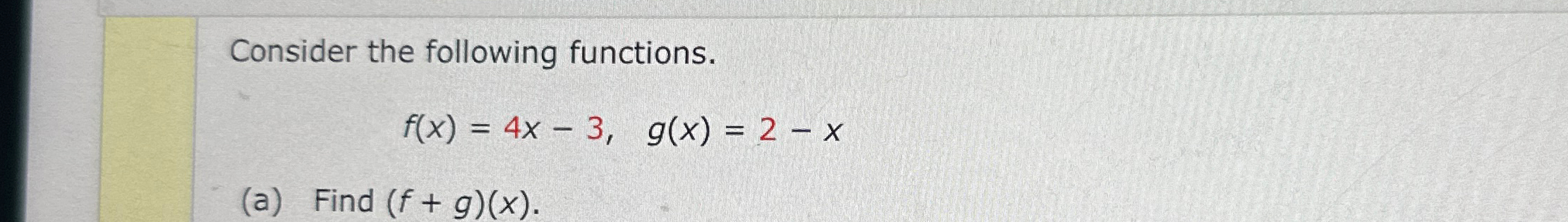 Solved Consider the following | Chegg.com