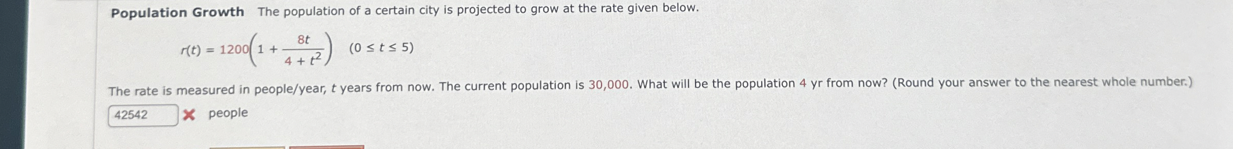Solved Population Growth The population of a certain city is | Chegg.com