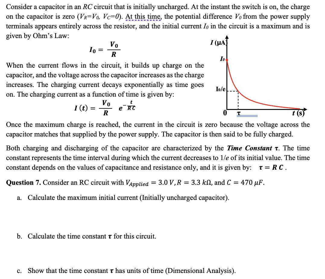 Solved Consider a capacitor in an RC circuit that is | Chegg.com