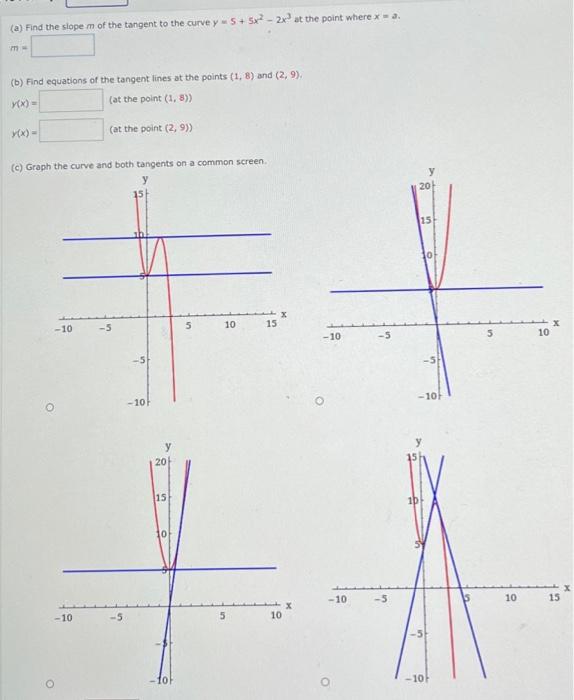 Solved (a) Find the slope m of the tangent to the curve y = | Chegg.com