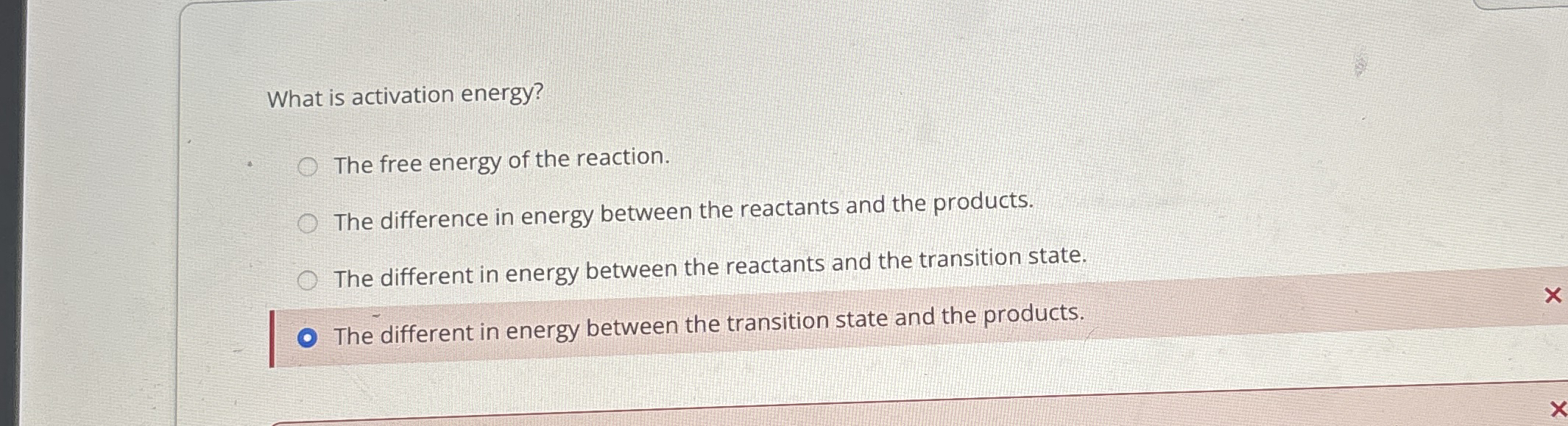 Solved What is activation energy?The free energy of the | Chegg.com