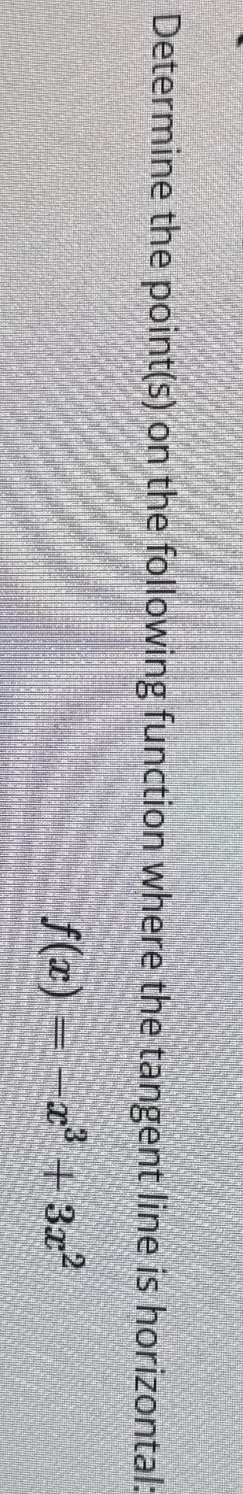 Solved Determine the point(s) ﻿on the following function | Chegg.com