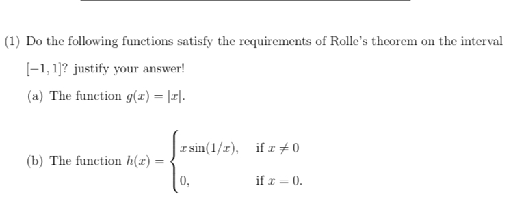 Solved (1) ﻿Do the following functions satisfy the | Chegg.com