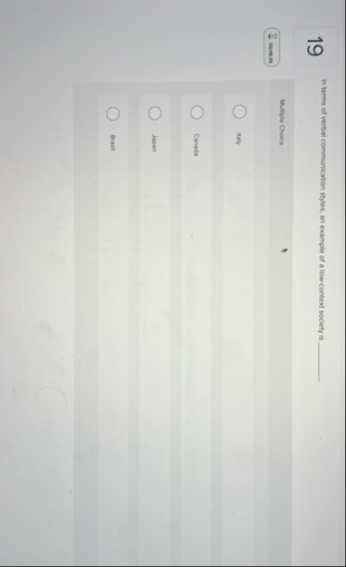 Solved 19In terms of verbal communication styles, an example | Chegg.com