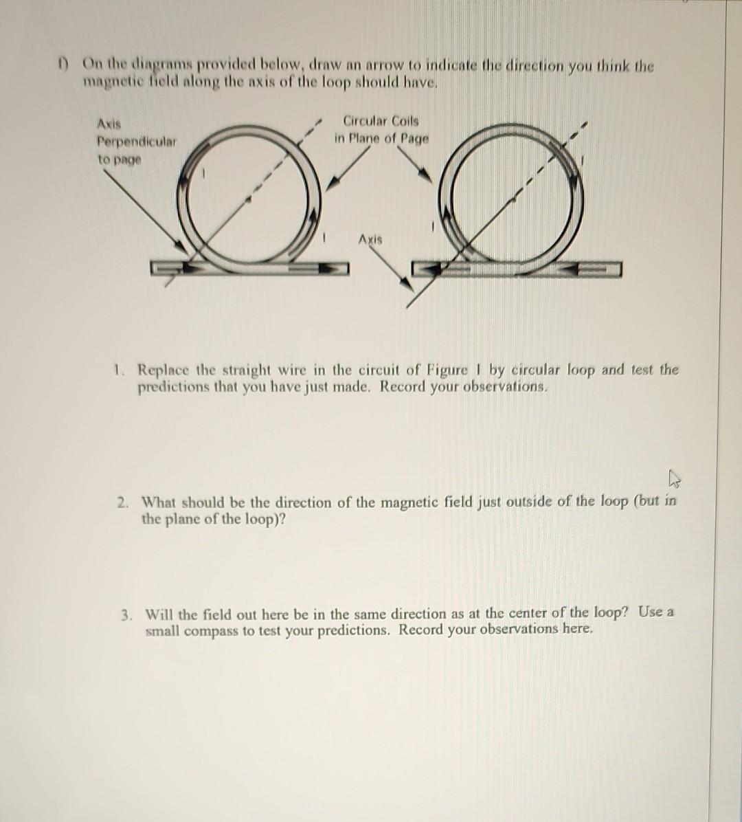 Solved a) Imagine the straight wire being bent into a | Chegg.com
