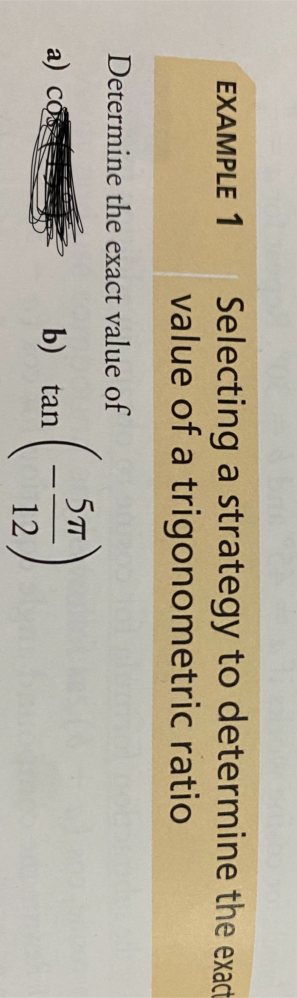 Solved by an EXPERT EXAMPLE 1 ﻿Selecting a strategy to determine the exad | Chegg.com