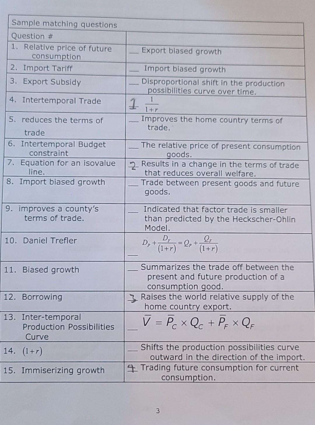 Solved Sample matching questions Question # 1. Relative | Chegg.com