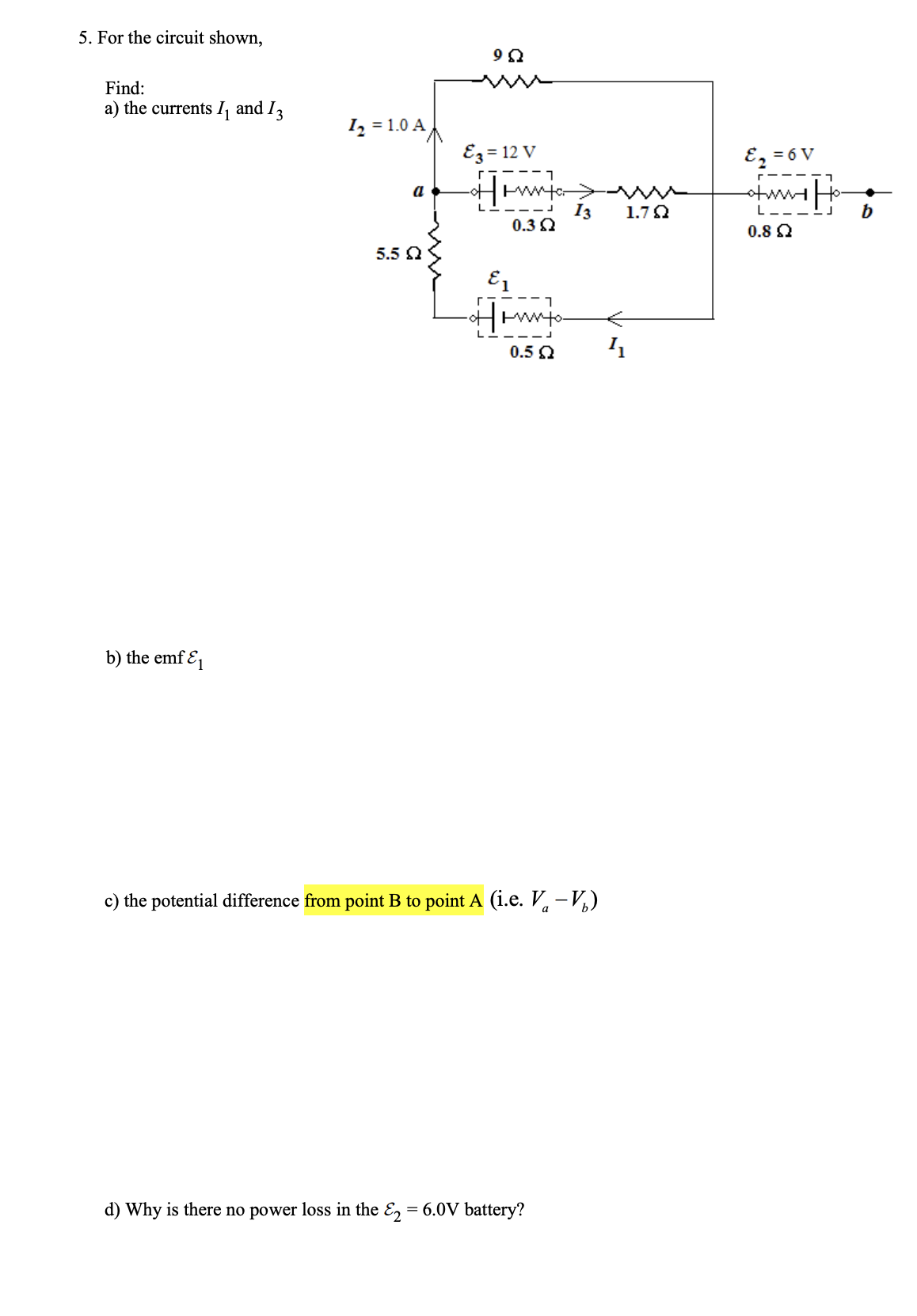 Solved For the circuit shown,Find:aI1 ﻿and | Chegg.com