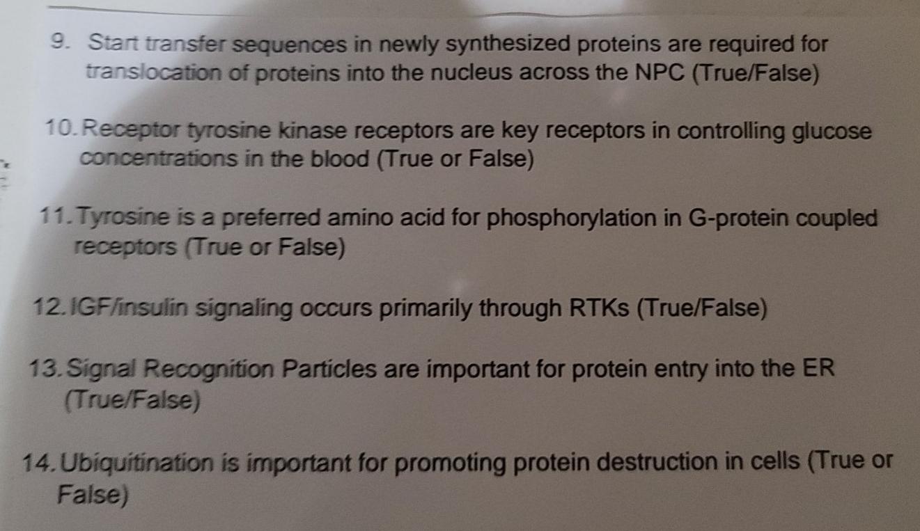 Solved 9. Start transfer sequences in newly synthesized | Chegg.com