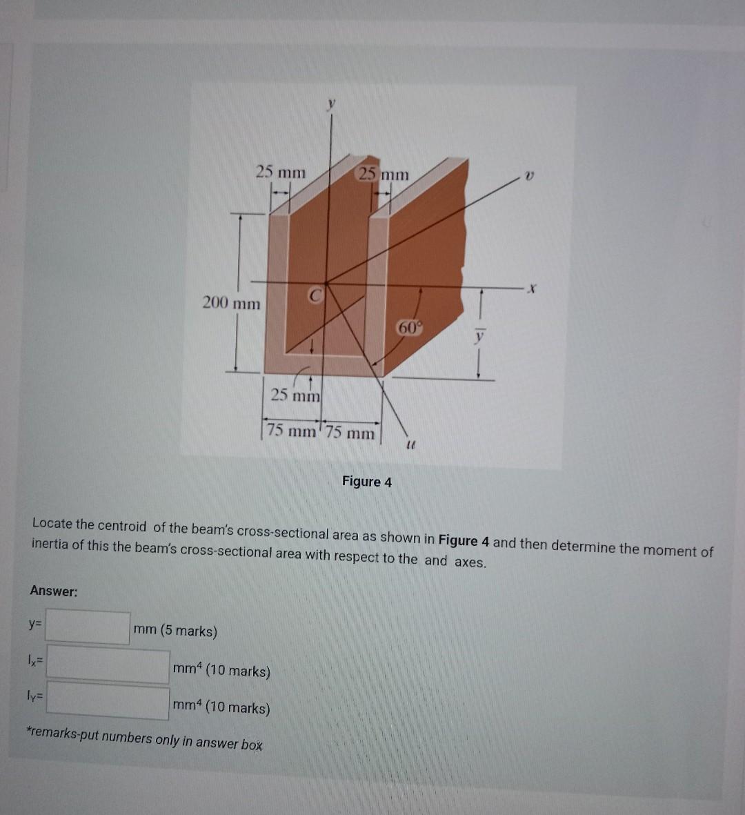 Solved Figure 4 Locate the centroid of the beam's | Chegg.com