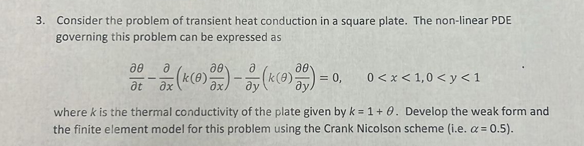 Solved Consider the problem of transient heat conduction in | Chegg.com