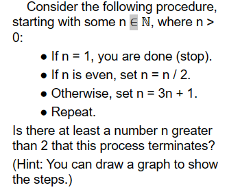 Solved Consider the following procedure, starting with some | Chegg.com