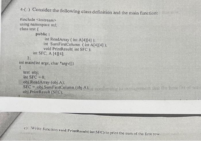 Solved C Write Function Void Printresult Int Sfc To Print