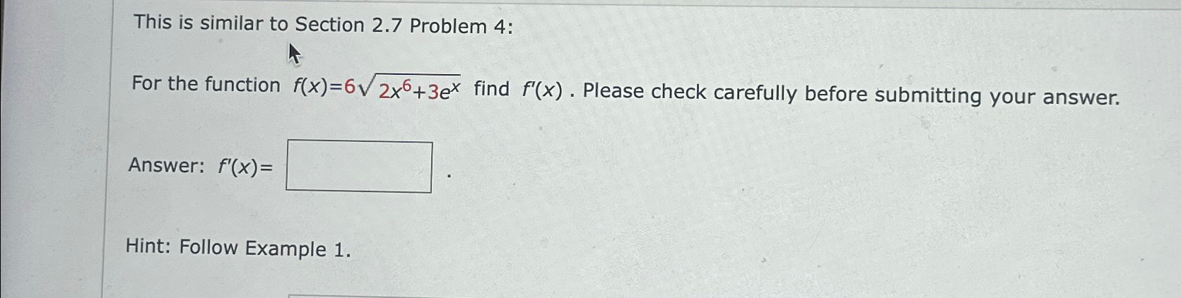 Solved This is similar to Section 2.7 ﻿Problem 4:For the | Chegg.com