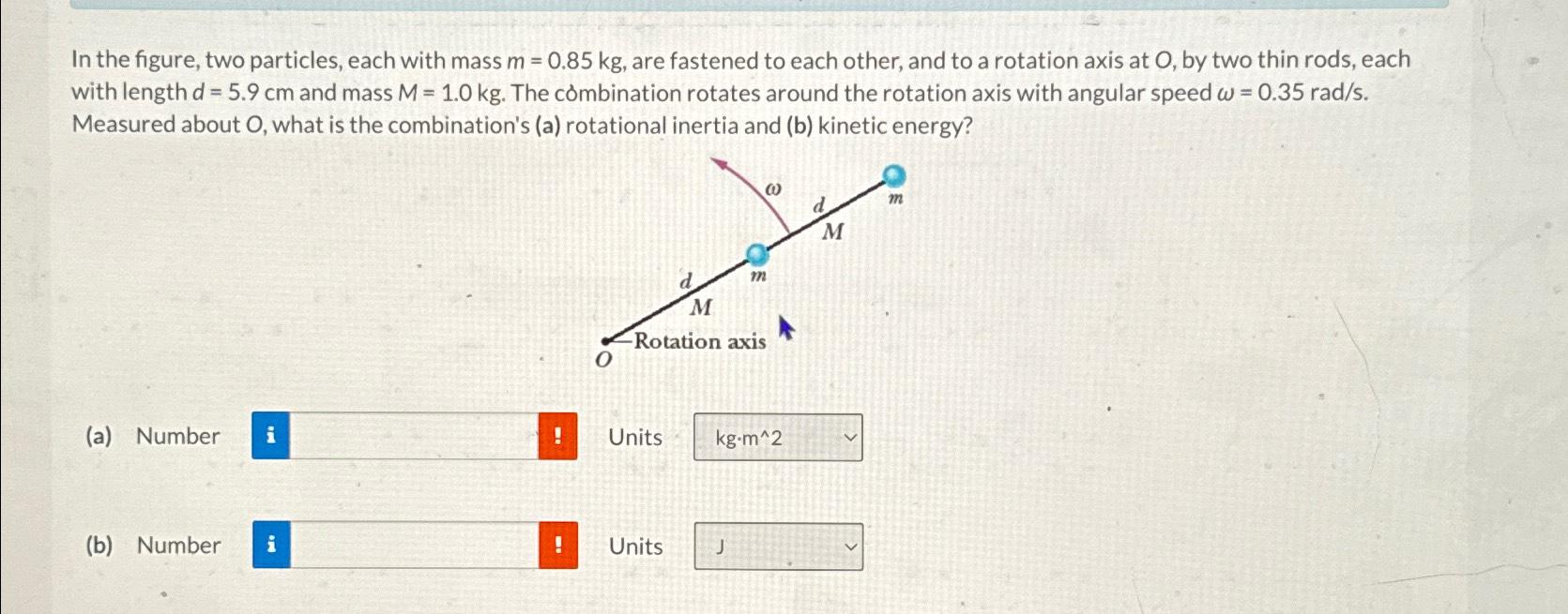 Solved In the figure, two particles, each with mass | Chegg.com