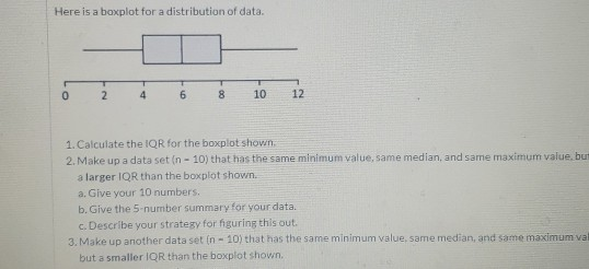 Solved Here is a boxplot for a distribution of data. 0 T 4 2 | Chegg.com