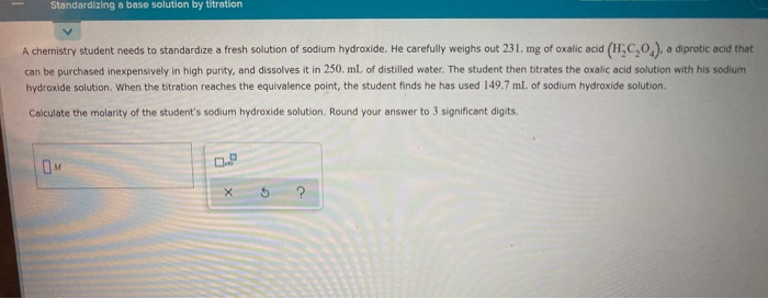 Solved Standardizing a base solution by titration A | Chegg.com Solved Standardizing a base solution by titration A | Chegg.com