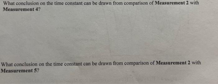 Solved What conclusion on the time constant can be drawn | Chegg.com