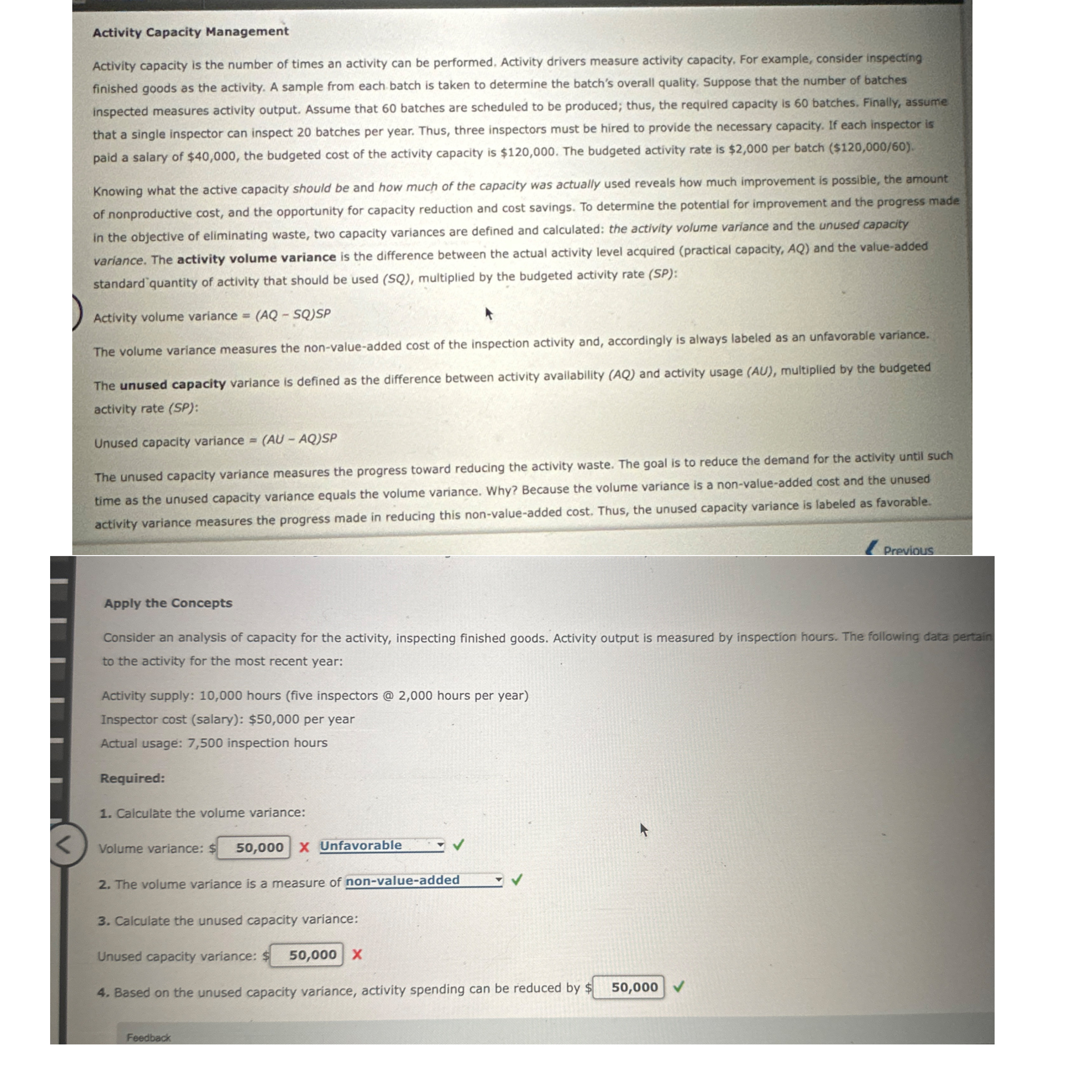 Solved Activity Capacity ManagementActivity capacity is the | Chegg.com