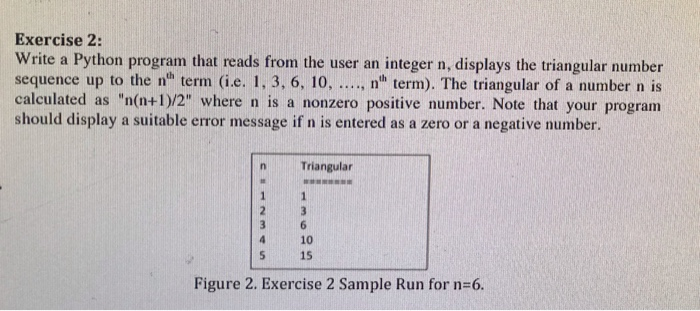 Solved Exercise 2: Write a Python program that reads from | Chegg.com