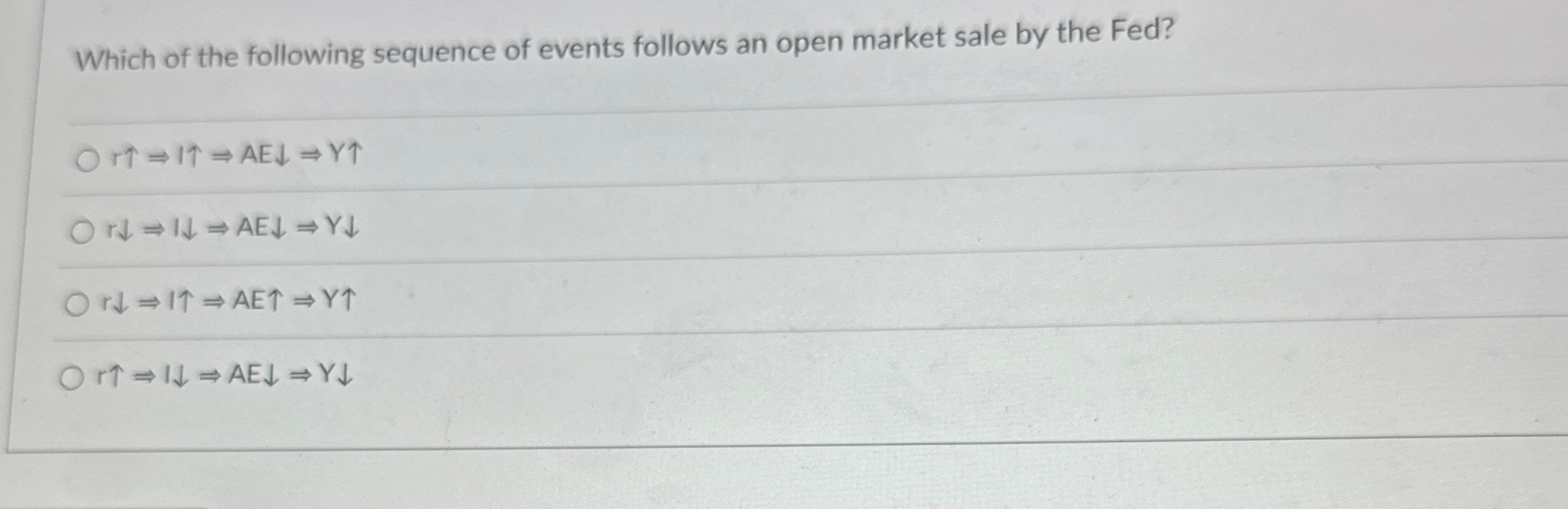 Solved Which of the following sequence of events follows an | Chegg.com