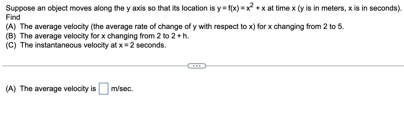 Solved Suppose An Object Moves Along The Y ﻿axis So That Its