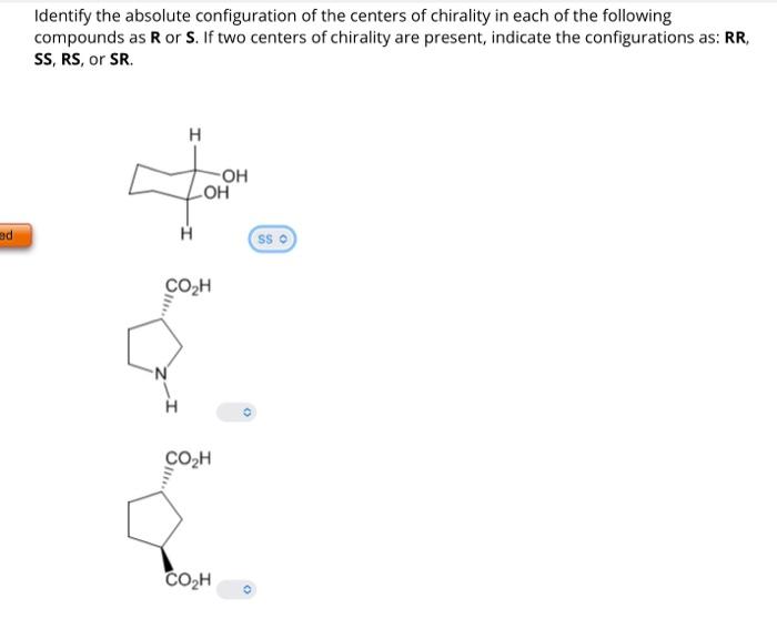 Solved Identify the absolute configuration of the centers of | Chegg.com